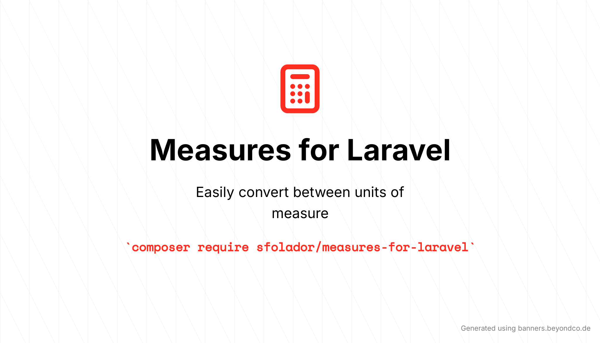 GitHub - sfolador/measures-for-laravel: Easily convert between units of ... GitHub - sfolador/measures-for-laravel: Easily convert between units of ...